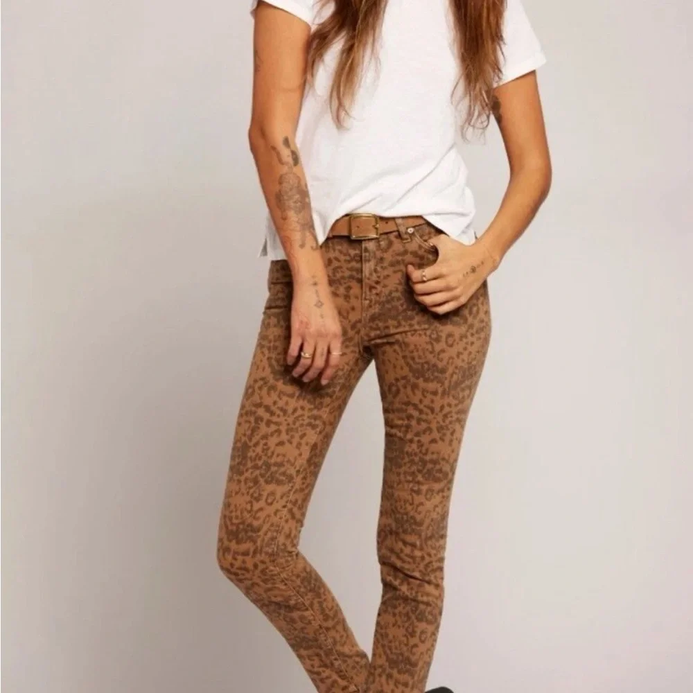 Current/Elliott | Jeans | Currentelliott Leopard Print Jeans | Poshmark
